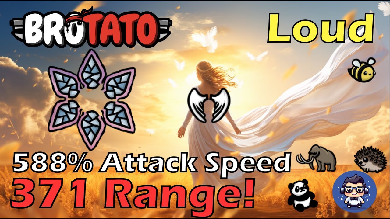 Brotato Loud - 588% Attack Speed 371 Range ! | Danger 5 [D5] - YouTube