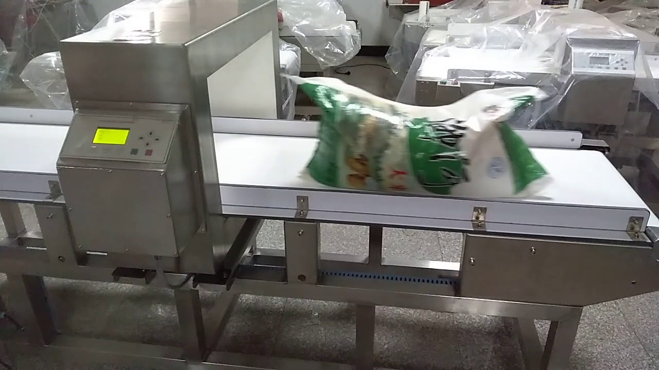 Metal detector for big bag rice bag detection - YouTube