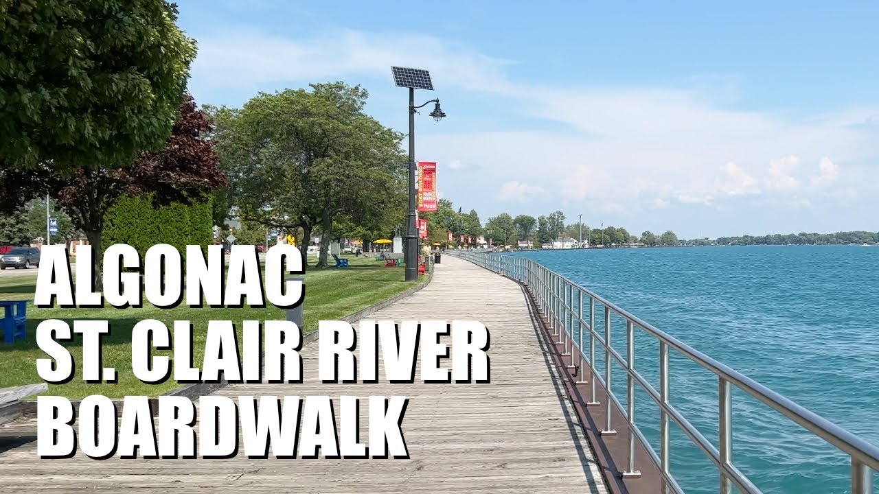 [4K] Algonac St. Clair River Boardwalk - YouTube