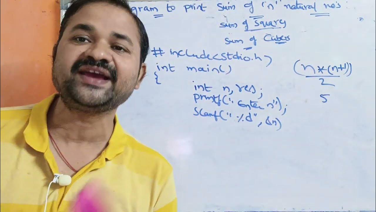 sum of first n natural numbers in c|sum of squares in c|sum of cubes in c | C Programming in ...