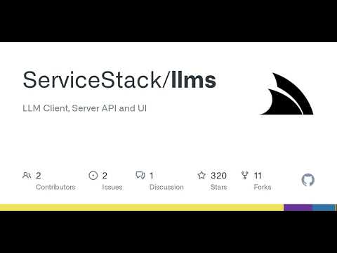 GitHub - ServiceStack/llms: LLM Client, Server API and UI - YouTube