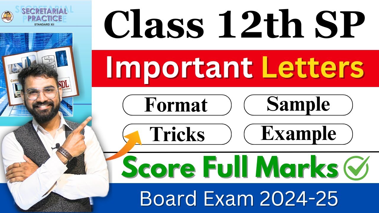Class 12th SP Letters | Score Full Marks | Board Exam 2024-25 | Format ...