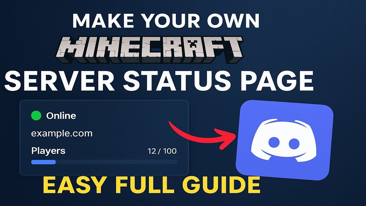 How to make Own Minecraft Server Status Page & Discord Bot - YouTube
