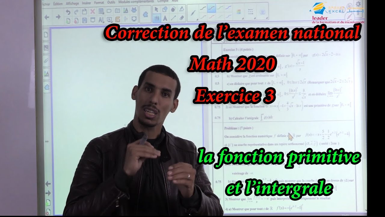 Correction de l'examen nationale Math 2020 - Exercice 3 - YouTube