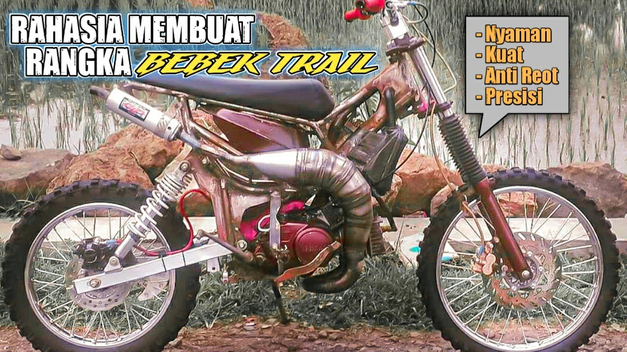 REVIEW RANGKA BEBEK TRAIL - YAMAHA F1ZR - YouTube