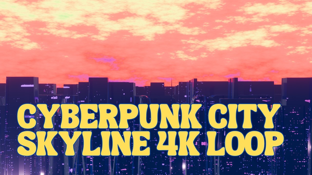 Dreamy Cyberpunk City Skyline | 4K Abstract Screensaver | Cityscape ...