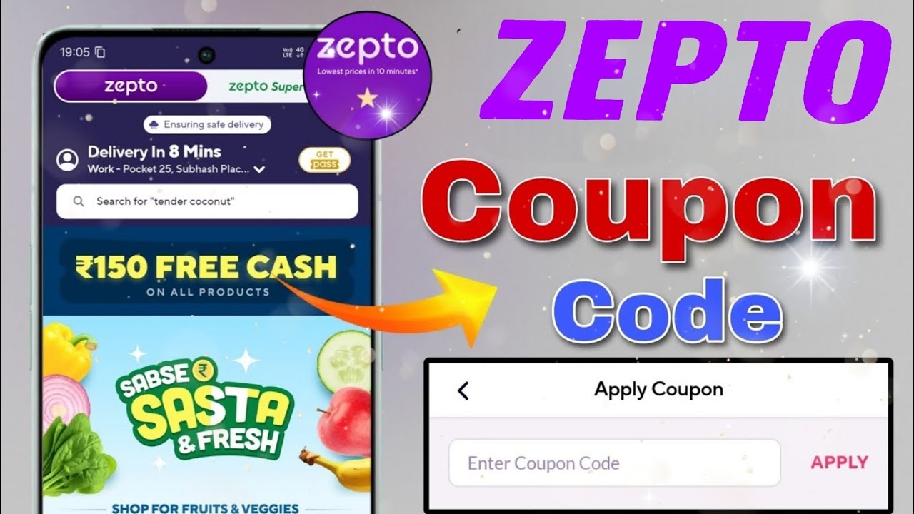🎁 Zepto Coupon Codes 2025 | 99% Working Promo Codes | Get Free Delivery ...