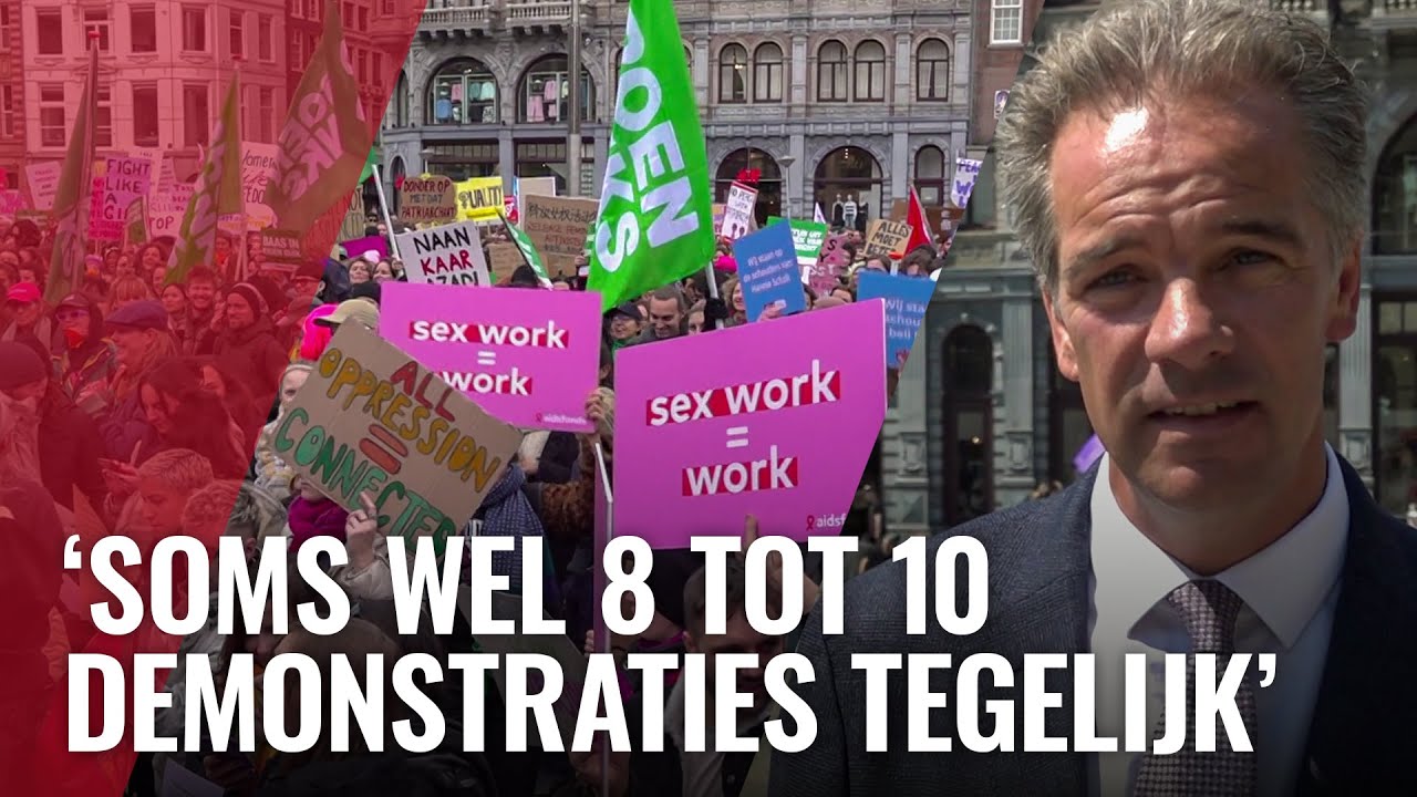 Ondernemers op de Dam klaar met alle demonstraties - YouTube