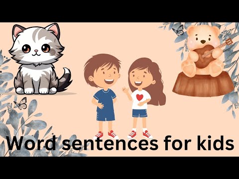 Word sentences for kids _Kids learning _ Nursery Rhymes _by; ( R f l s ...