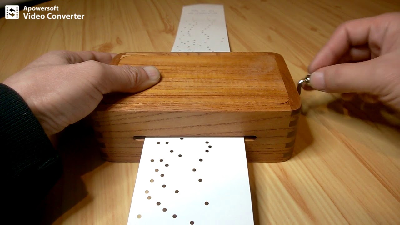 Ode to joy, 30 note music box playing paper tapes - YouTube
