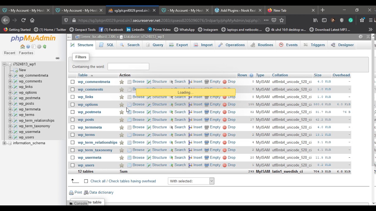 Change password in phpmyadmin - YouTube