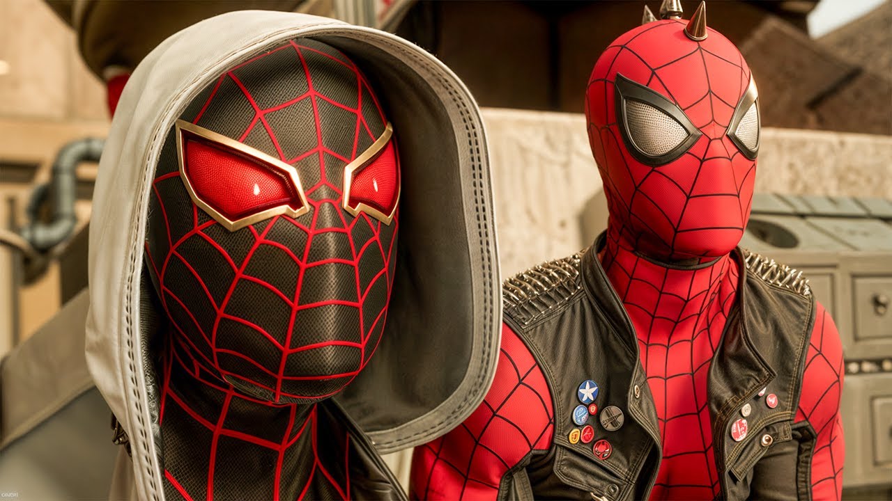 Spide-punk Suit & Miles Red Spectre Suit ( NG+ ) | Marvel's Spider-man ...