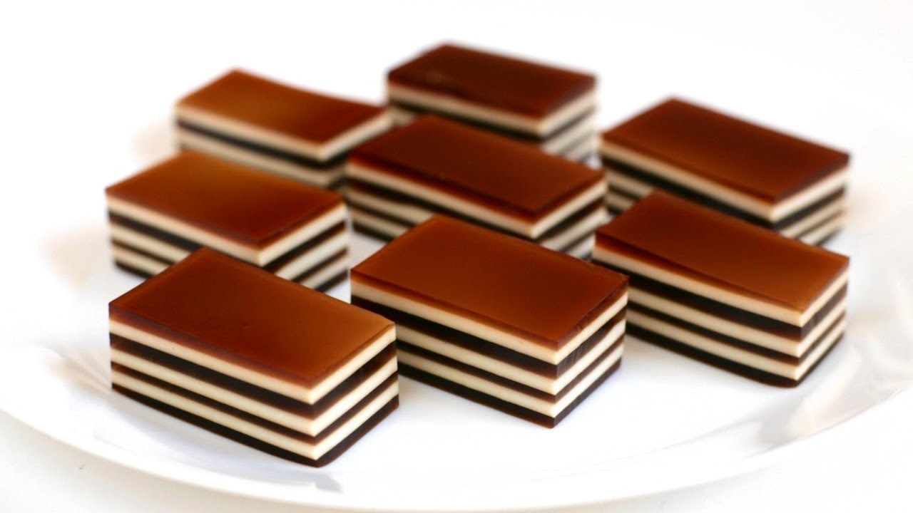Bánh Thạch Flan Phô mai -COFFEE CREAM LAYERED JELLO recipe - YouTube