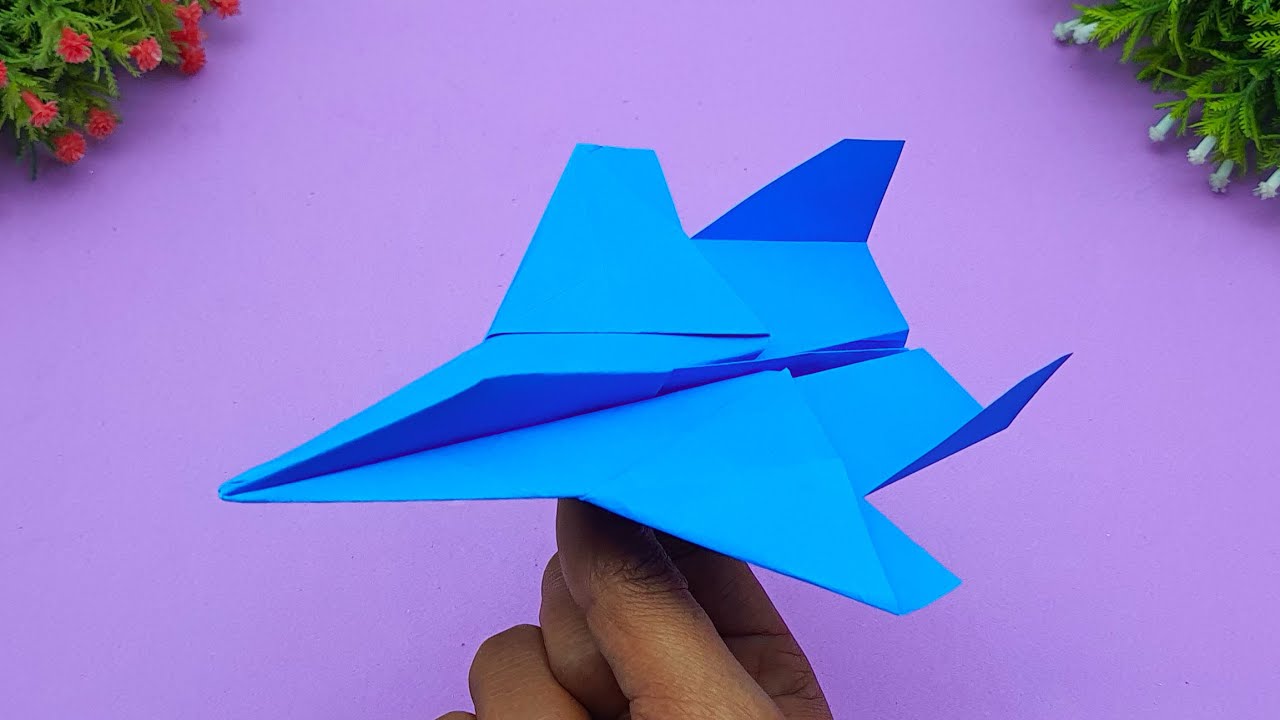 How To Fold Origami Jet Fighter Plane | Handmade Paper Airplane Step By ...