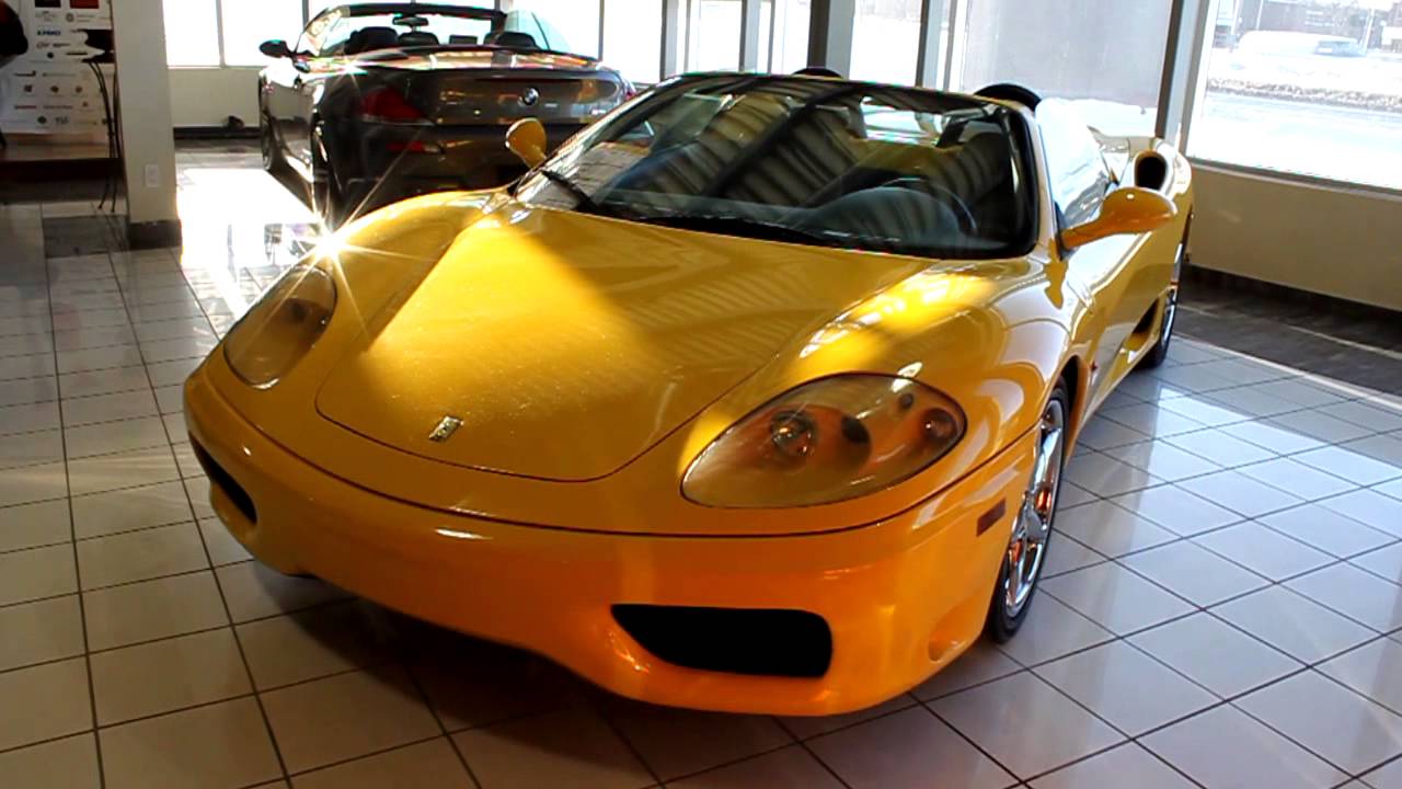 Yellow Ferrari 360 Spider - YouTube