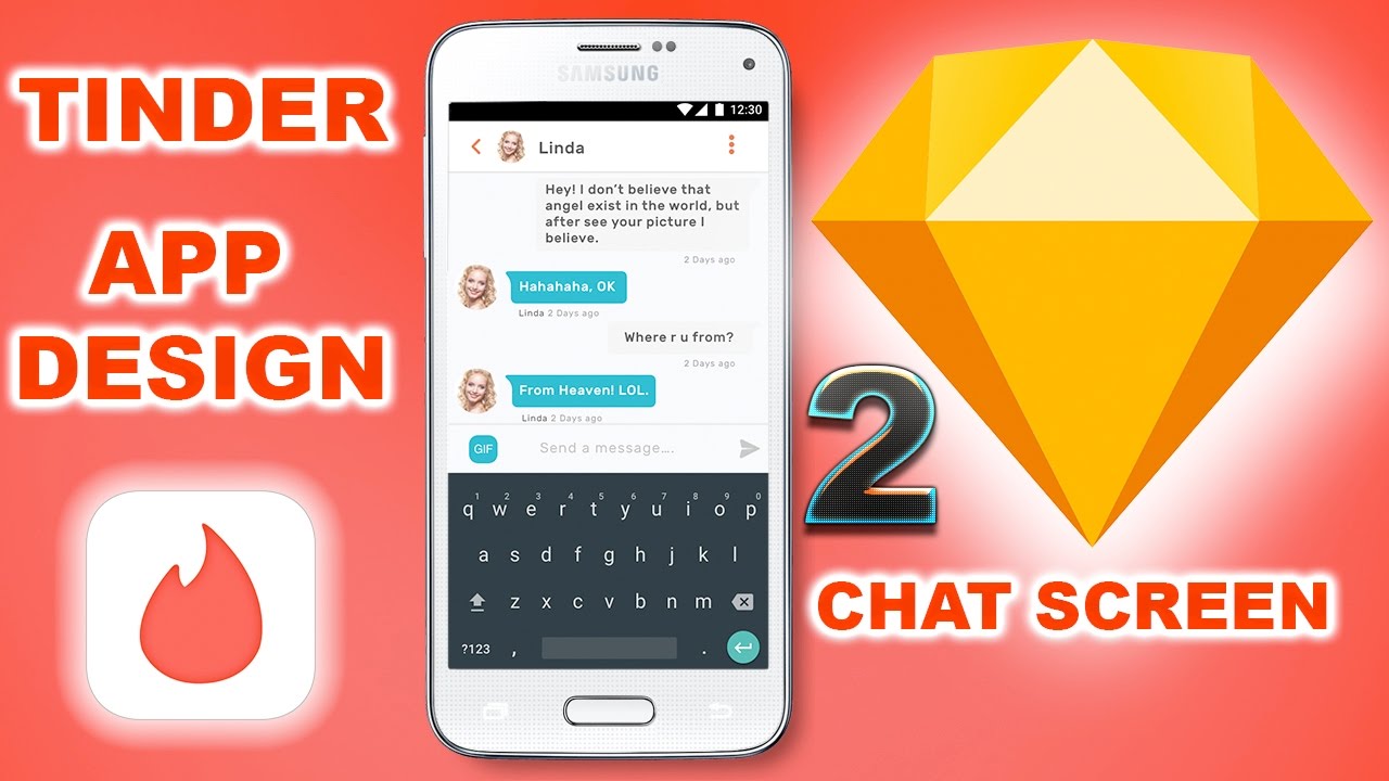 How to Design Tinder App Message Screen by Sketch: Part 2 | Sketch App ...