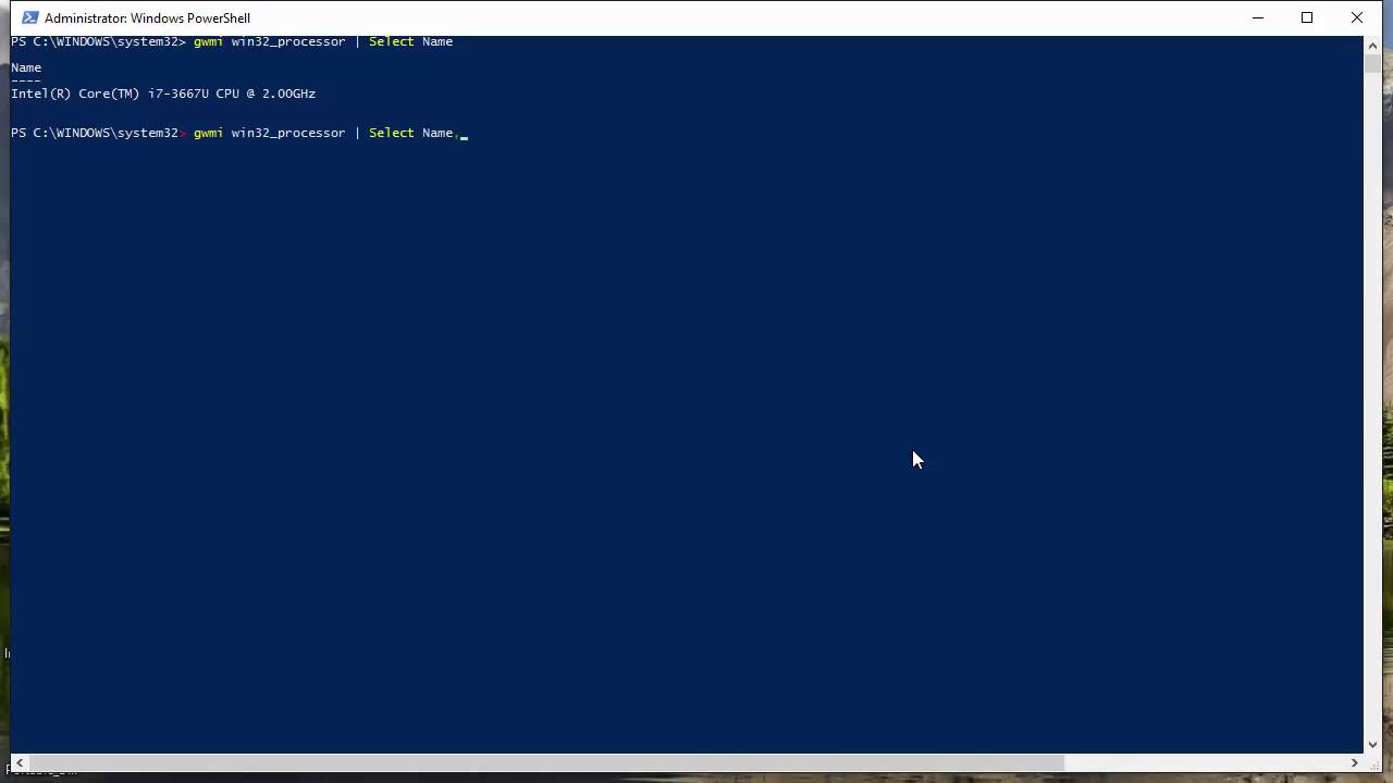 Malik's Shell Series - Query CPU info via PowerShell - YouTube