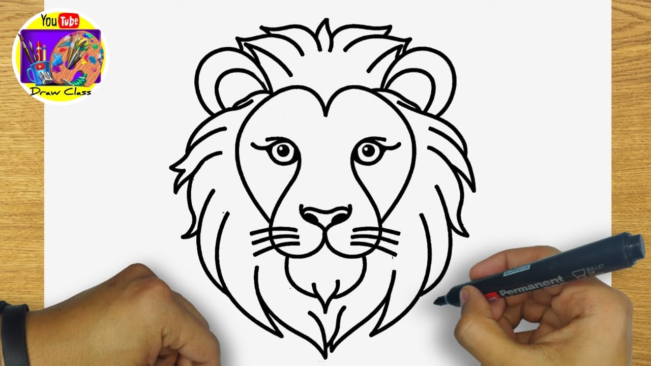 HOW TO DRAW A LION EASY | DRAWING A LION STEP BY STEP - YouTube