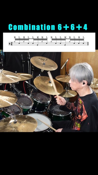 Combination 6＋6＋4 Drum Fill 手足のコンビネーションドラム フィルイン 叩いてみた。Drum Fillin #drums #sakaedrums #drumfill ...