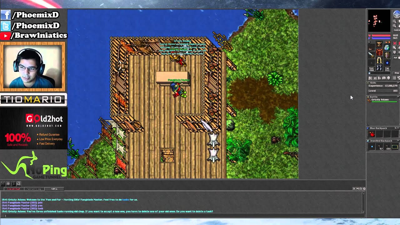 Tibia Guia para b̶o̶t̶t̶e̶a̶r̶ kina 8-50 - YouTube