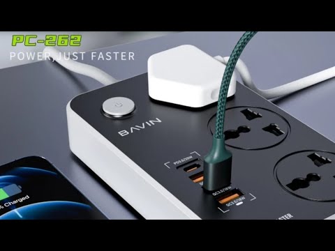 BAVIN PC262 7 in 1 usb Extension Hub with fast charger unboxing! - YouTube