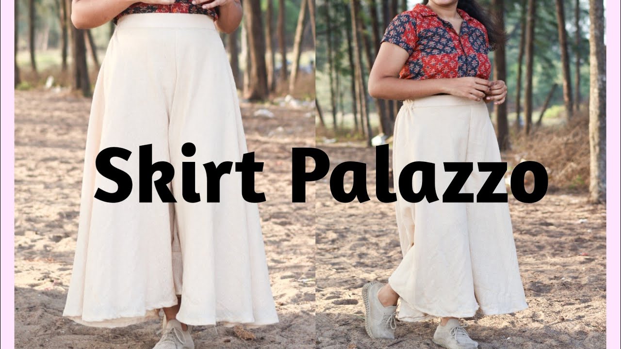 skirt palazzo എളുപ്പത്തിൽ തയ്ക്കാം./circle palazzo stitching tutorial ...
