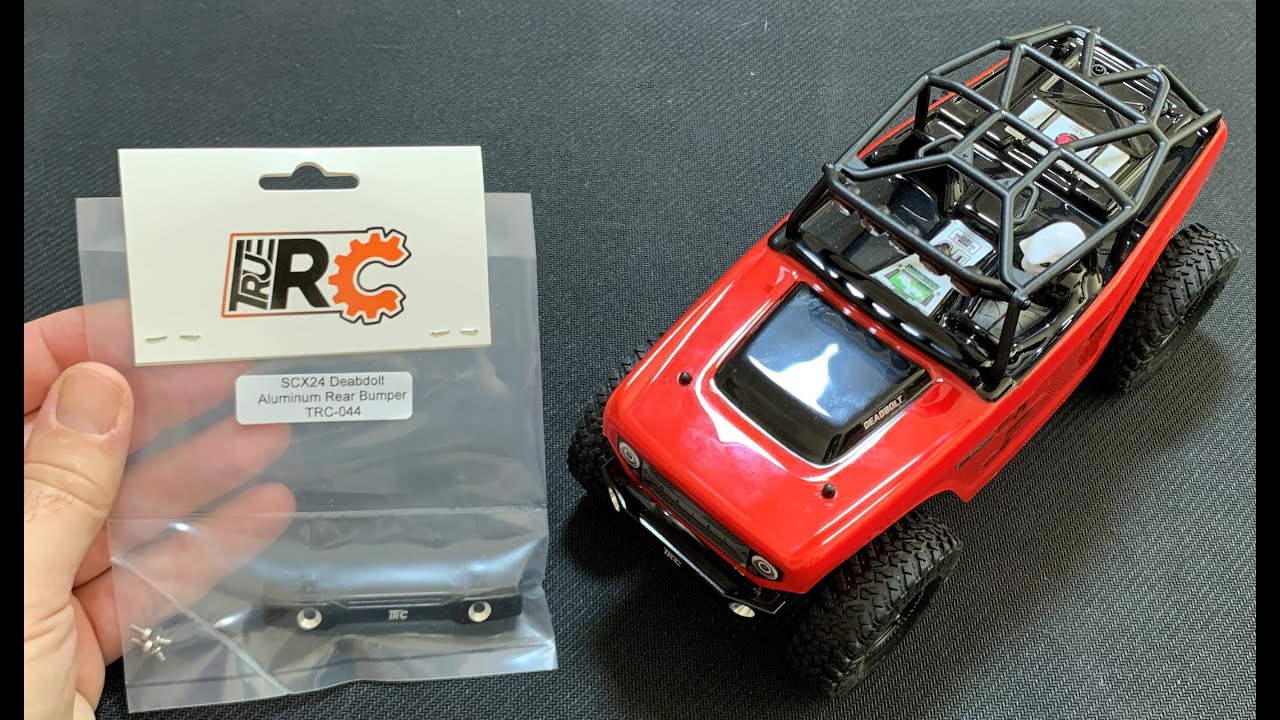 Axial SCX24 Deadbolt Aluminum Rear Bumper Upgrade! - YouTube