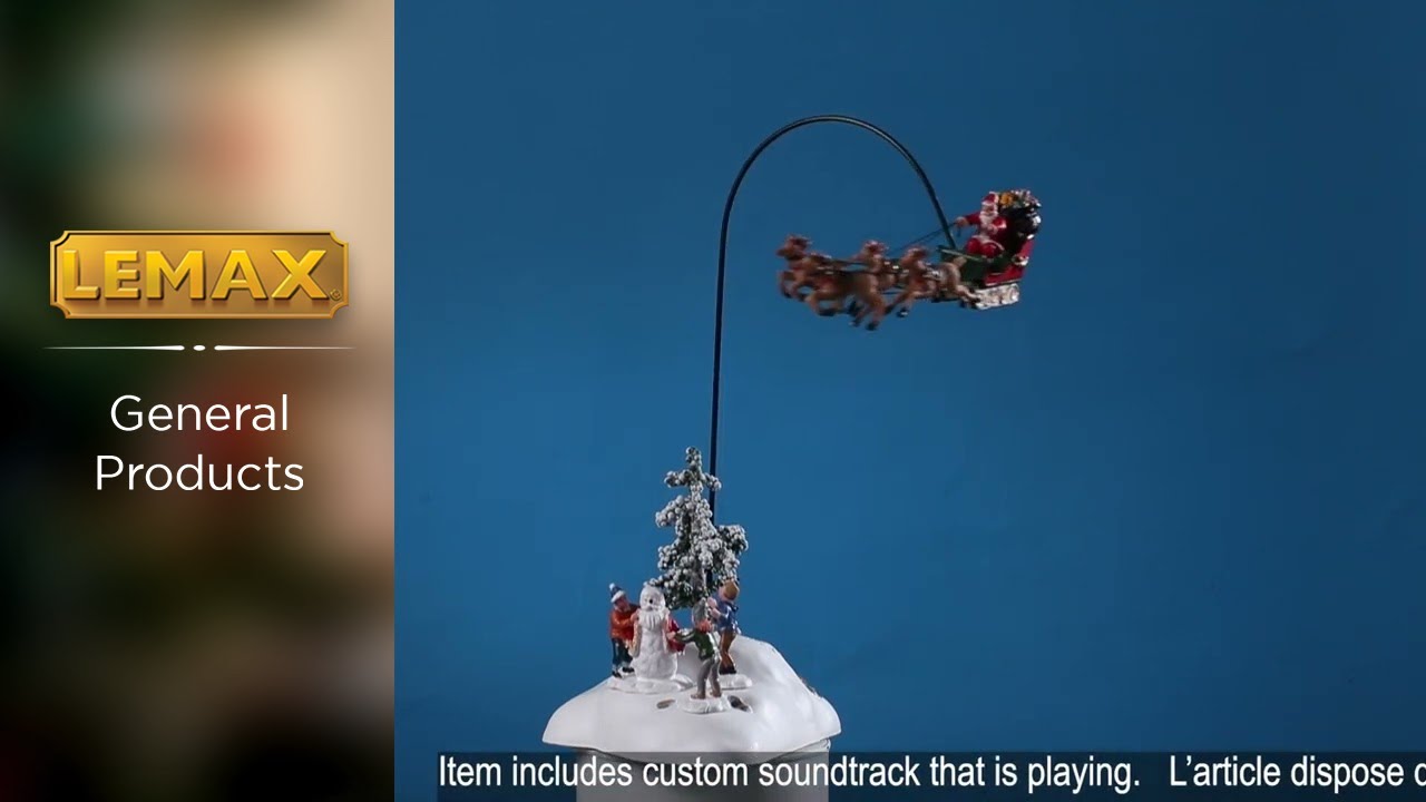 Lemax 54353 Santa Claus Is Coming To Town, Set Of 4 - YouTube