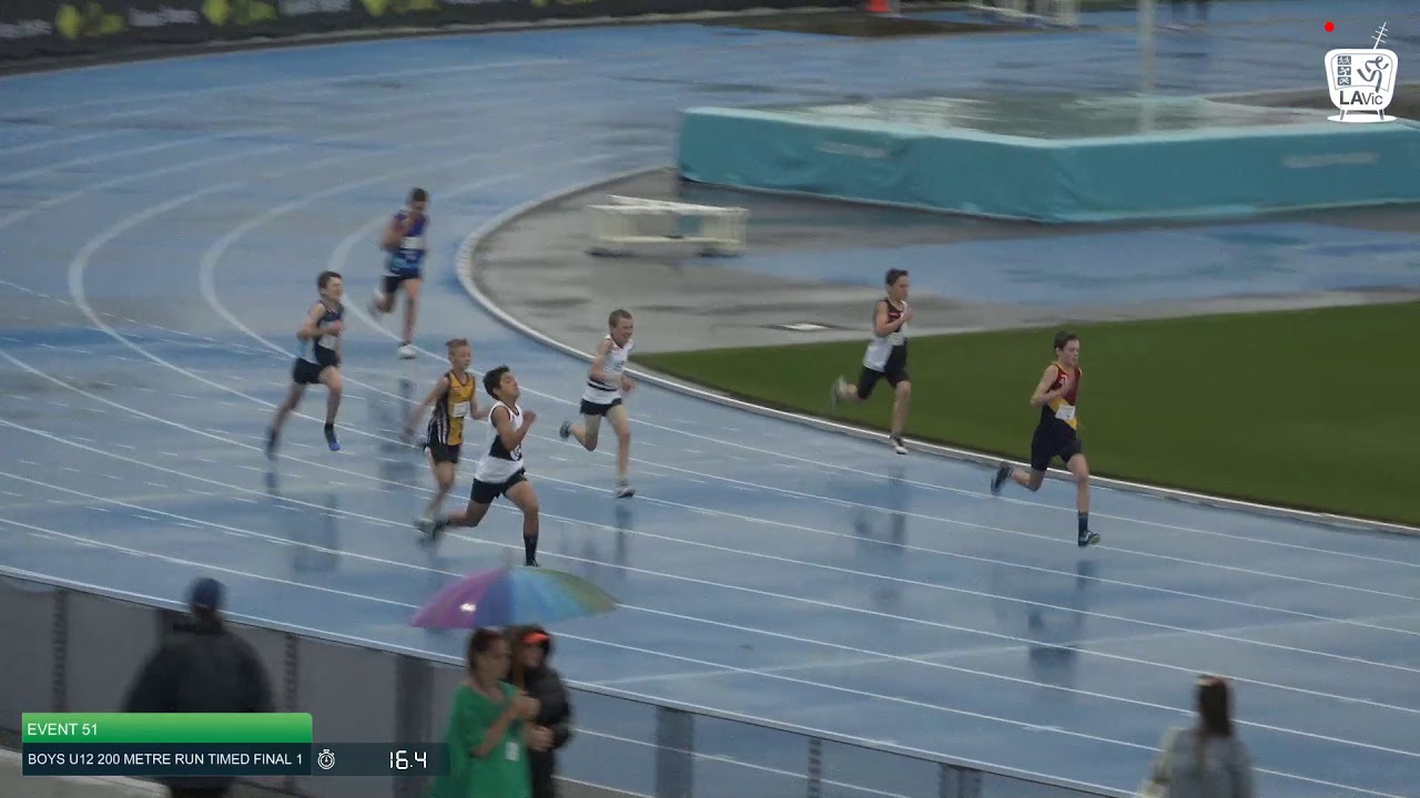 Boys U12 200m Timed Final 1: 2021 Commonwealth Bank State Track and ...
