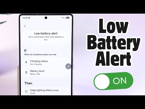 How to Set Up Low Battery Alert on Samsung Galaxy S25 Ultra - Simple Guide