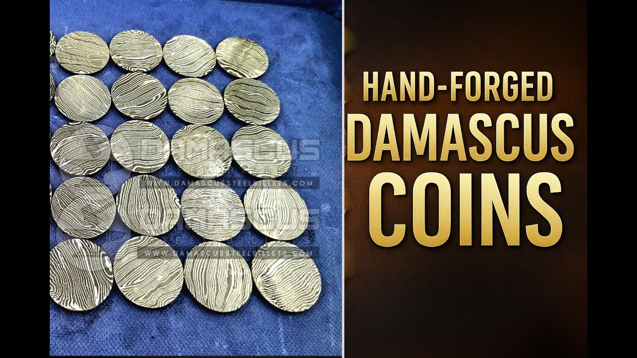 How Damascus Steel Coins Are Made | Golf Markers, Jewelry, and DIY ...