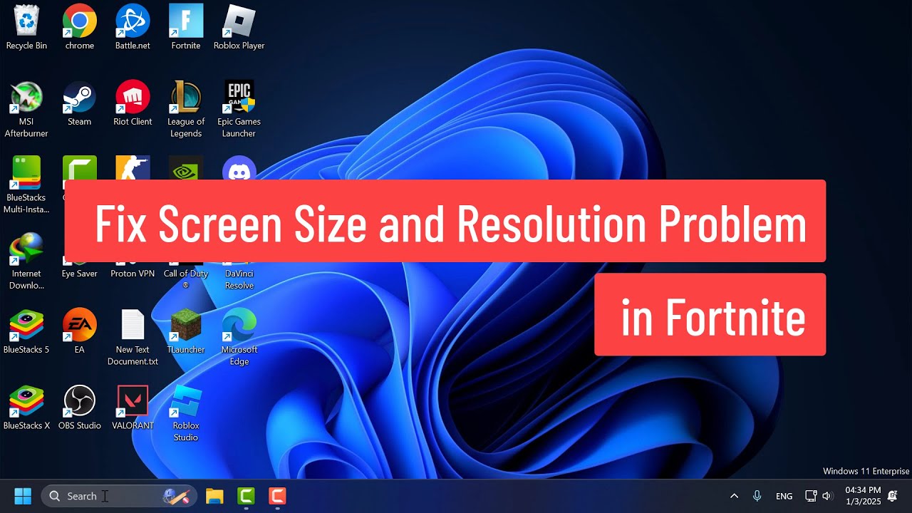 How to Fix Screen Size and Resolution Problem in Fortnite (2025) - YouTube