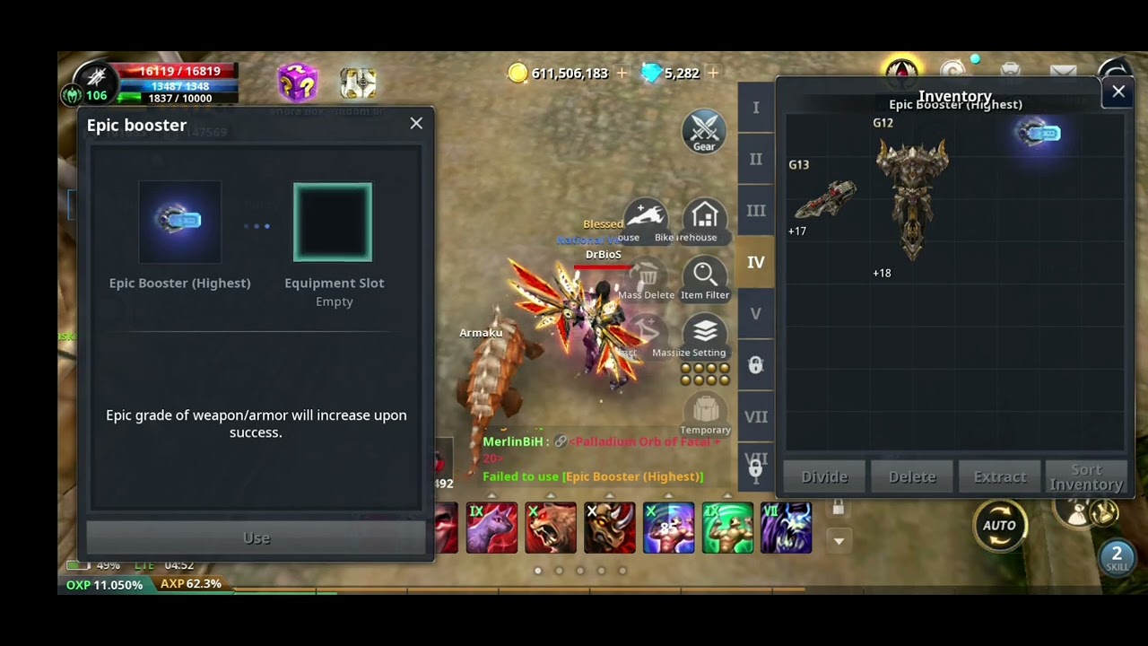 Cabal Mobile (RoA)Using an Epic Booster Highest - YouTube