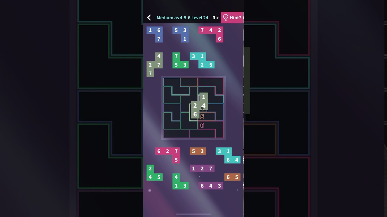 Flow Fit: Sudoku Medium as 4-5-6 Level 24 - YouTube