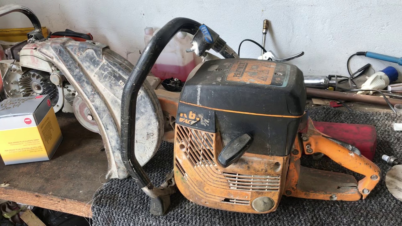 K650 partner cut off saw running - YouTube