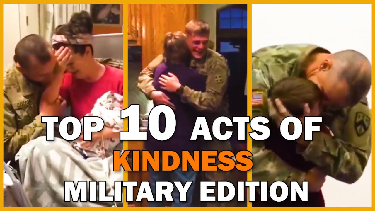 Top 10 Acts of Kindness Military Edition - YouTube