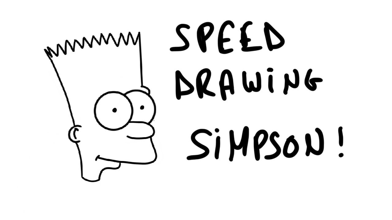 Speed drawing Simpson : tête de bart ⚡⏳ - YouTube