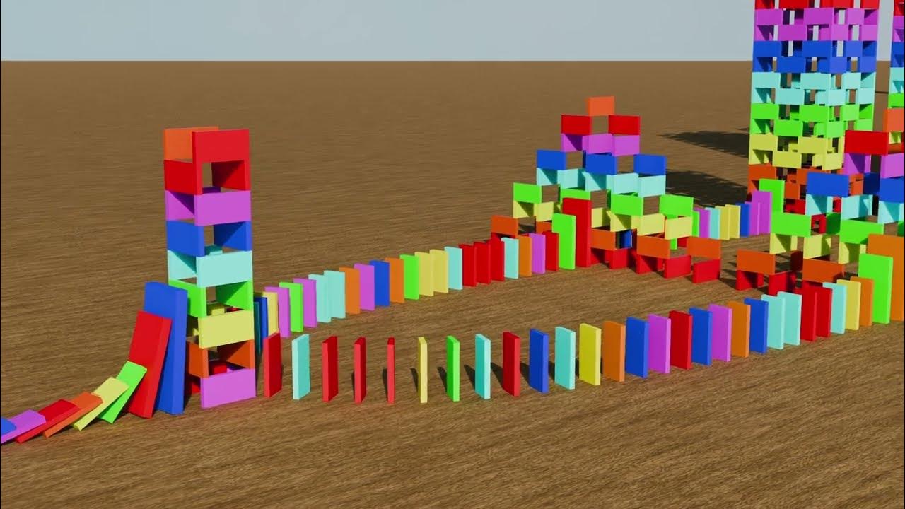 Tower After Tower Falls… 12,000 Dominoes in Stunning Blender Animation ...