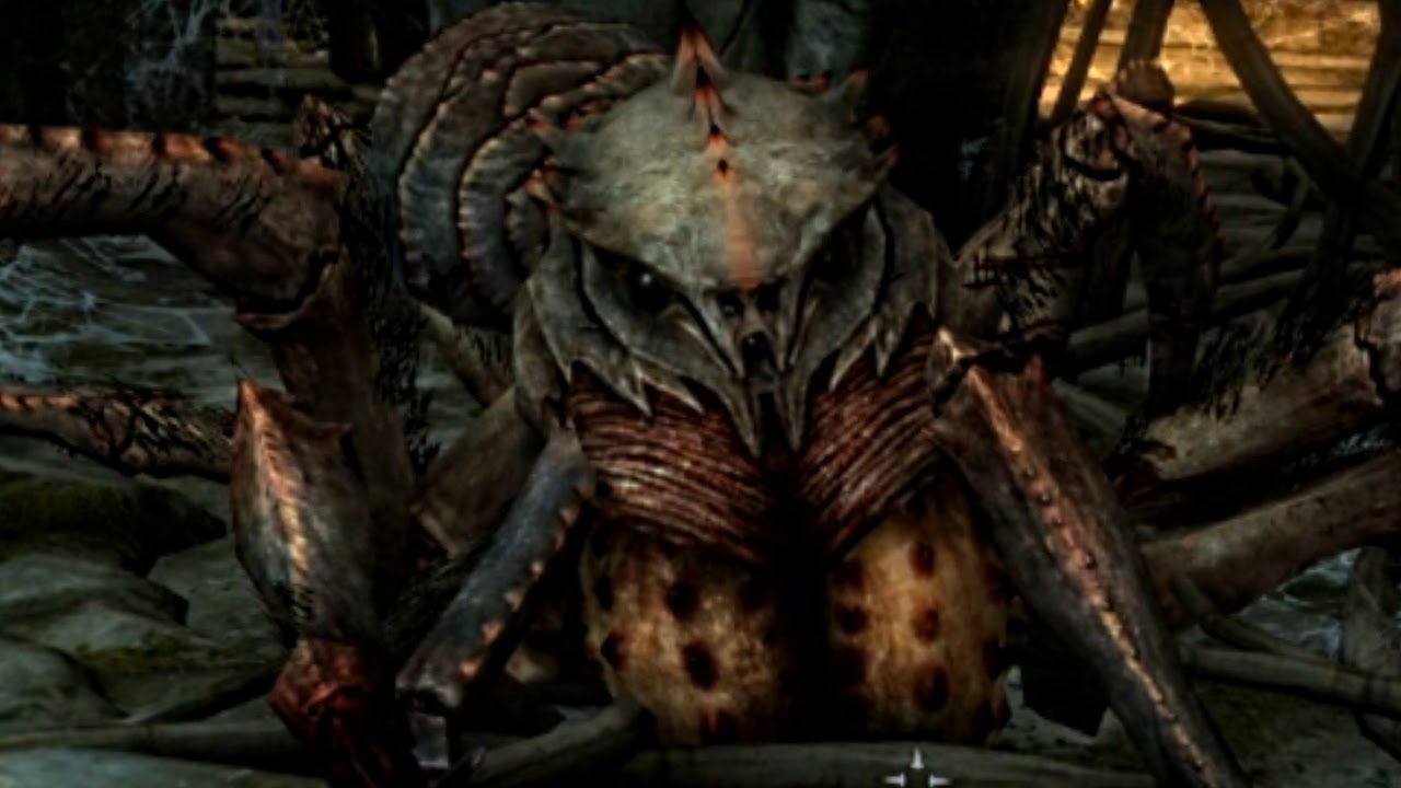 Skyrim Special Edition: GIANT FROSTBITE SPIDER Boss! (LEGENDARY) - YouTube