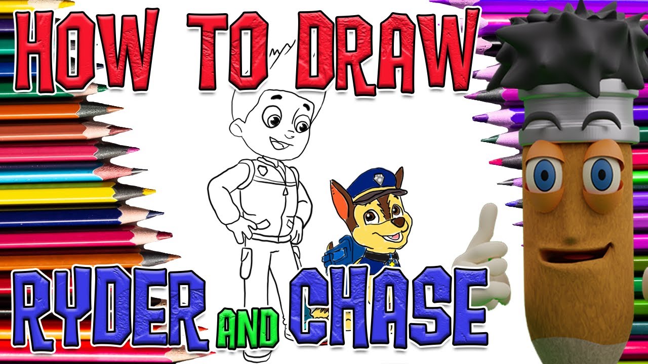 How to Draw Ryder and Chase. Easy Step by Step Drawing - YouTube