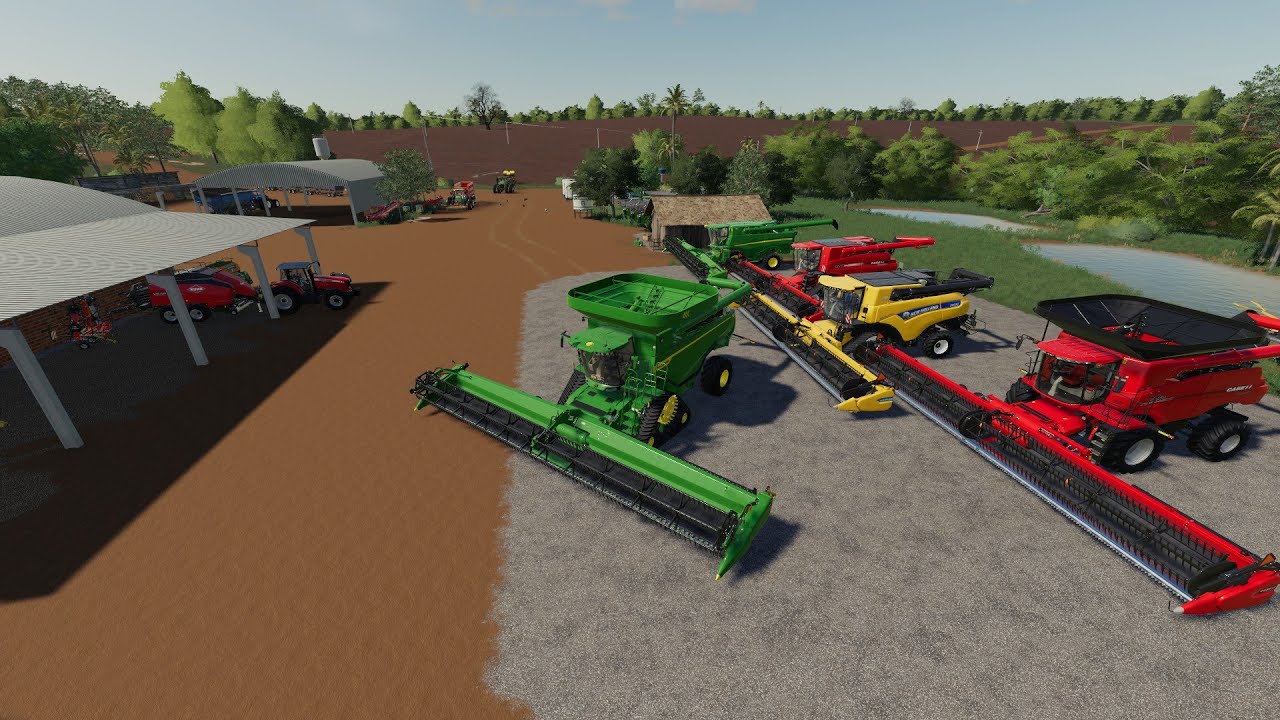 Farming Simulator 19/ Bora Colher com todas de uma vez. Série Estancia ...