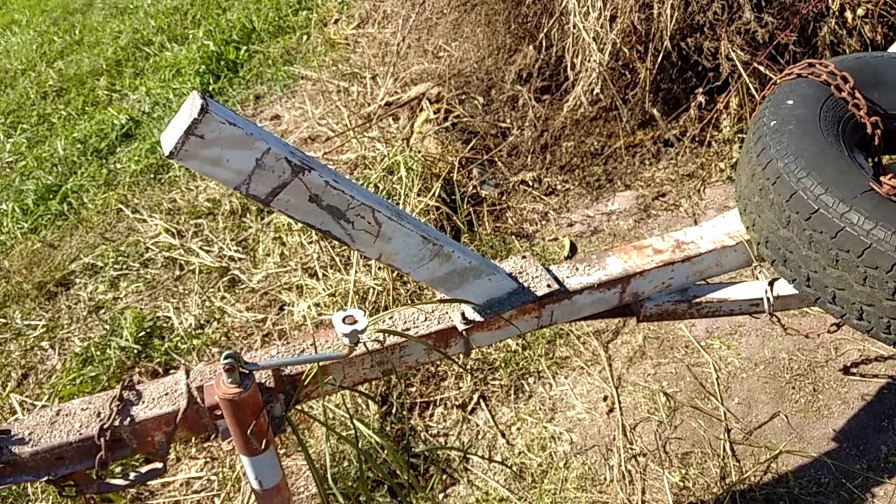 Repurposed boat trailer. - YouTube