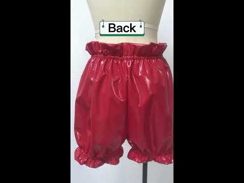 Women Latex Rubber Short Bloomers Pants PVC Patent Leather Boxer ...