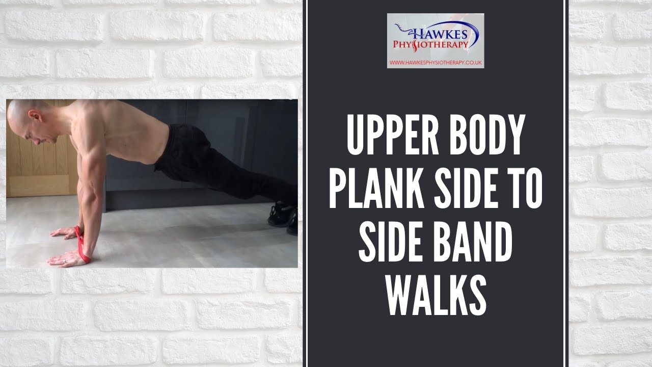 Upper body plank side to side band walks: Technique video - YouTube
