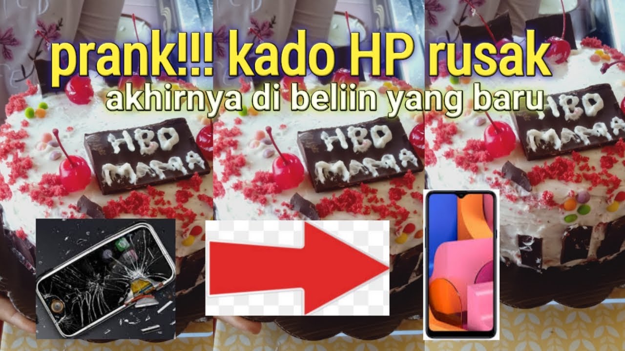 KEJUTAN DI ULANG TAHUN NENEK | prank pake hp rusak - YouTube