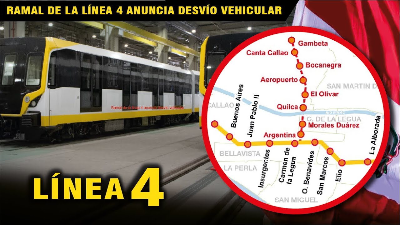 Ramal de la línea 4 anuncia desvío vehicular - YouTube
