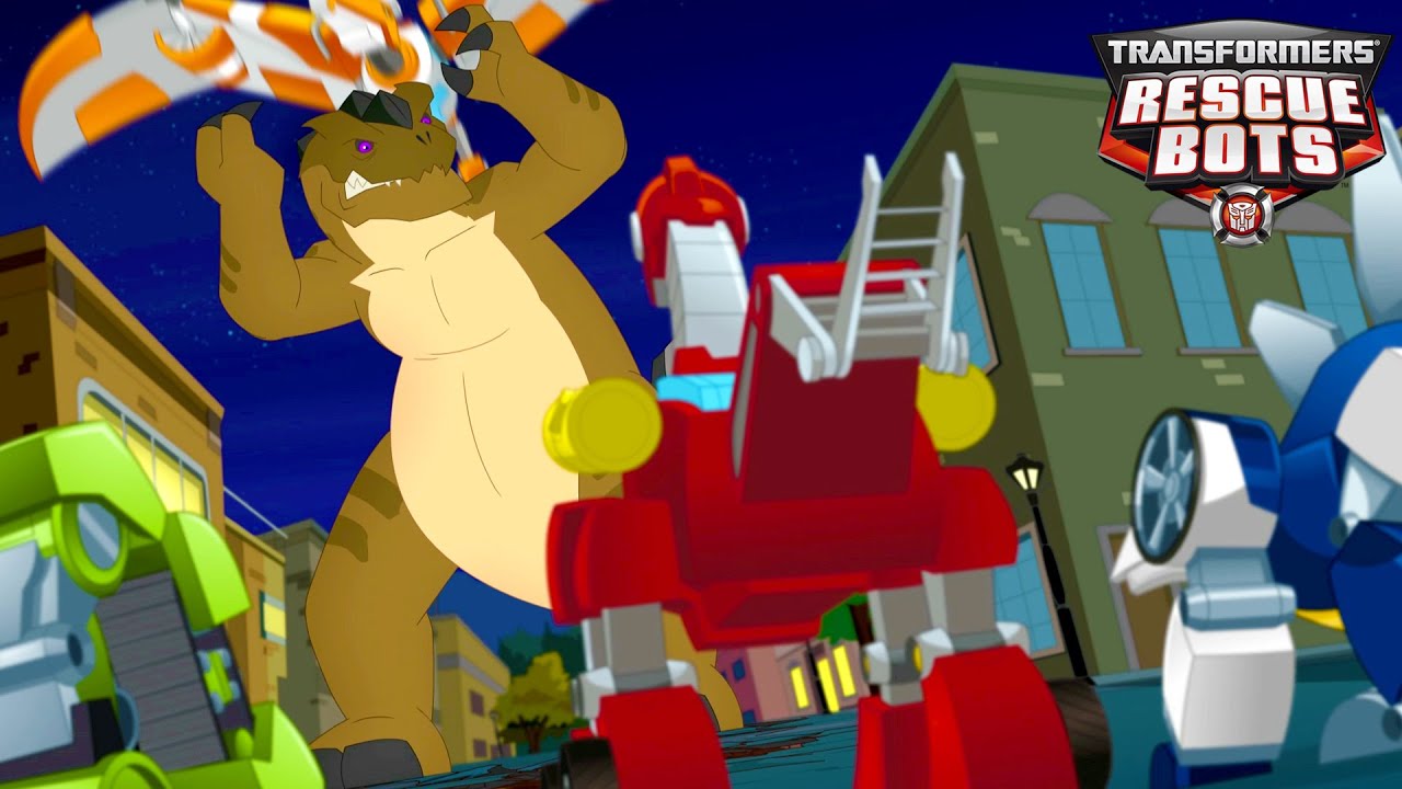 Dinobots Vs Giant Monster 🦖 Transformers Rescue Bots 🦕 Transformers TV | - YouTube