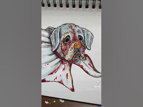 Drawing a Mashup of #Cujo & Zero from #nightmarebeforechristmas ! # ...