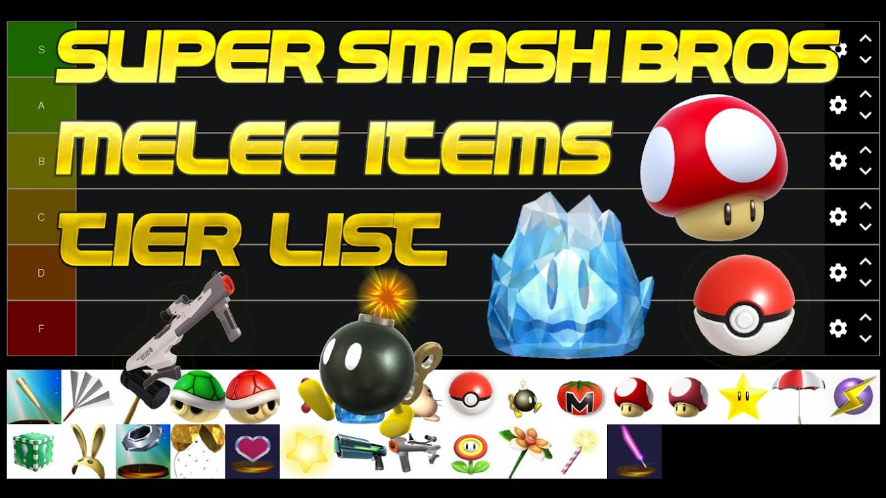 Super Smash Bros Melee Items Tier List - YouTube