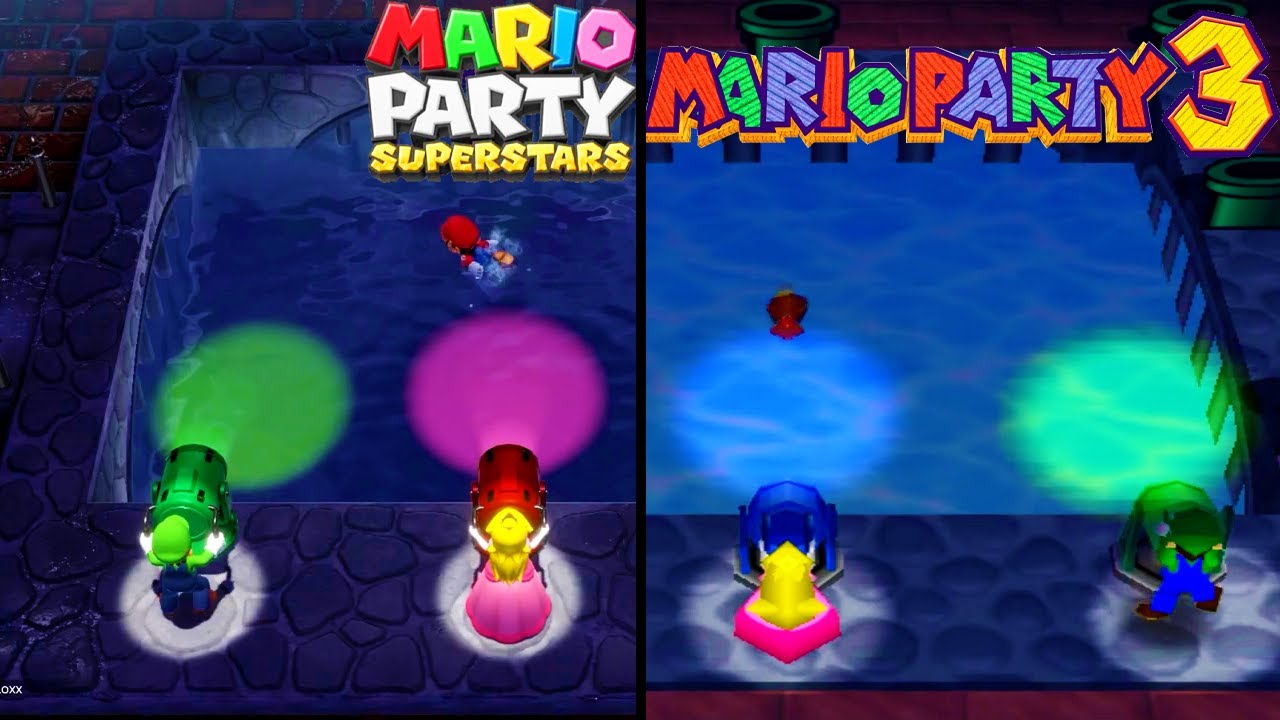 Comparison of Spotlight Swim in Mario Party (2000-2021) - YouTube